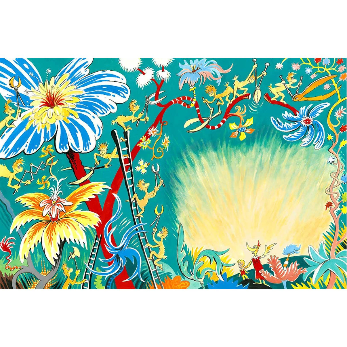 Dr Seuss art - 'A Plethora of Flowers' 61x91cm – Mitchell Fine Art