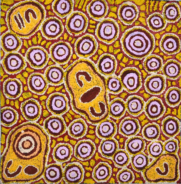 Anne Dixon Nungala | 'Watarru (My Country)' 60x60cm – Mitchell Fine Art