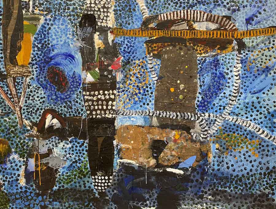 Ann Thomson artworks - 'Land Sea Series' 92x122cm – Mitchell Fine Art
